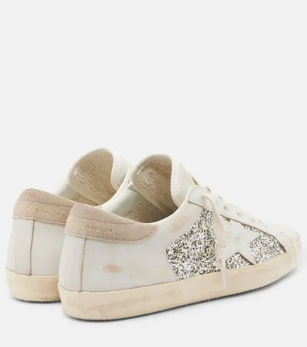 GOLDEN GOOSE Superstar Glitter Leather Sneakers