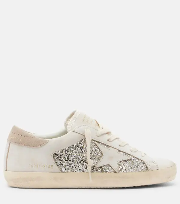 GOLDEN GOOSE Superstar Glitter Leather Sneakers