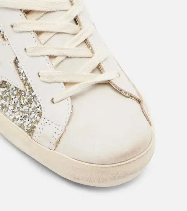 GOLDEN GOOSE Superstar Glitter Leather Sneakers