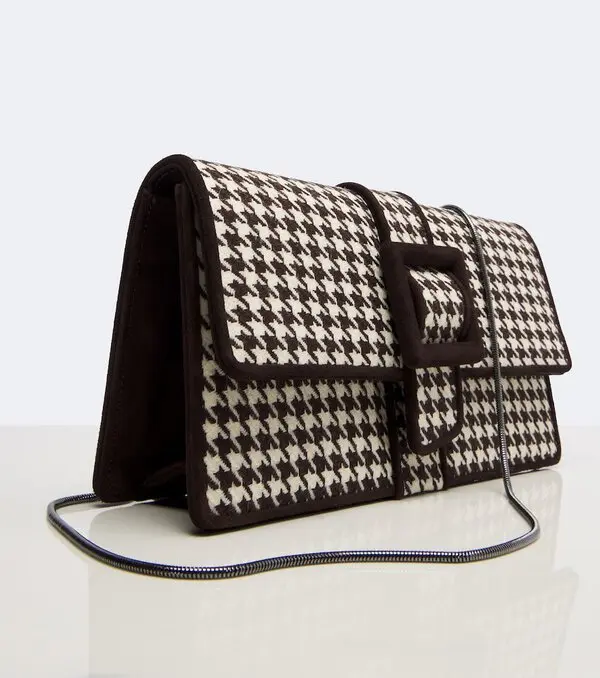 Manolo Blahnik Maycap Houndstooth Clutch