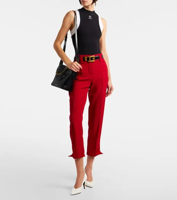 Versace Layered Cotton-blend Tank Top