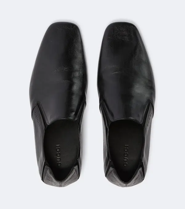 Gucci Cupertino Leather Loafers - Black