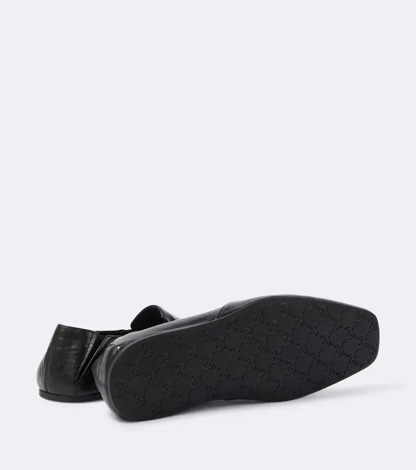 Gucci Cupertino Leather Loafers - Black