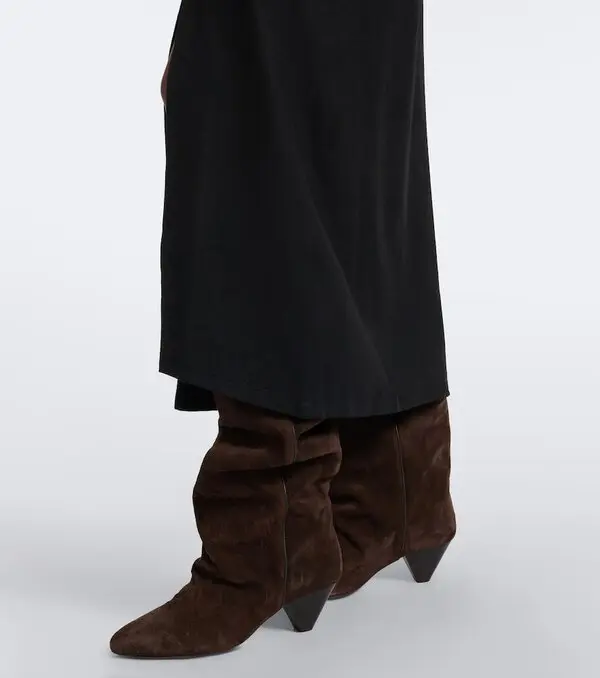 MARANT ETOILE Draped Jersey Midi Dress - Black