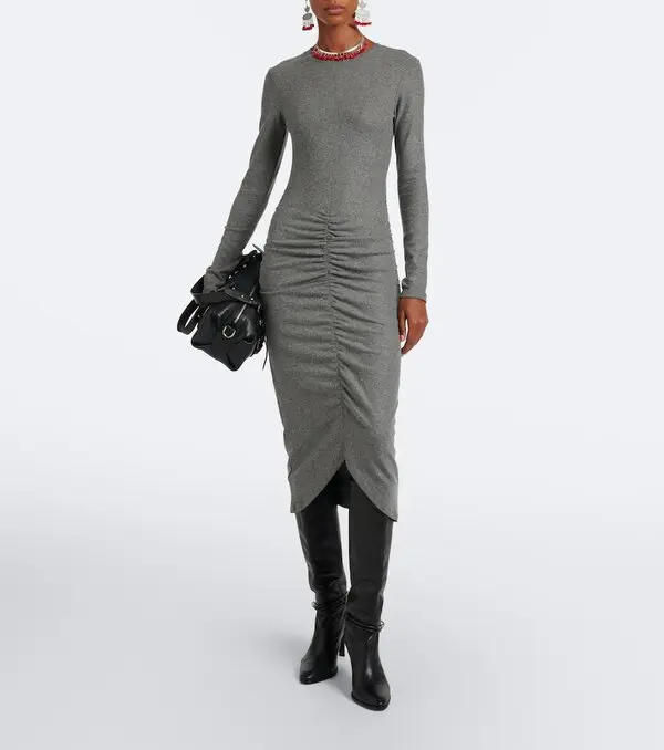 MARANT ETOILE Dyling Ruched Midi Dress