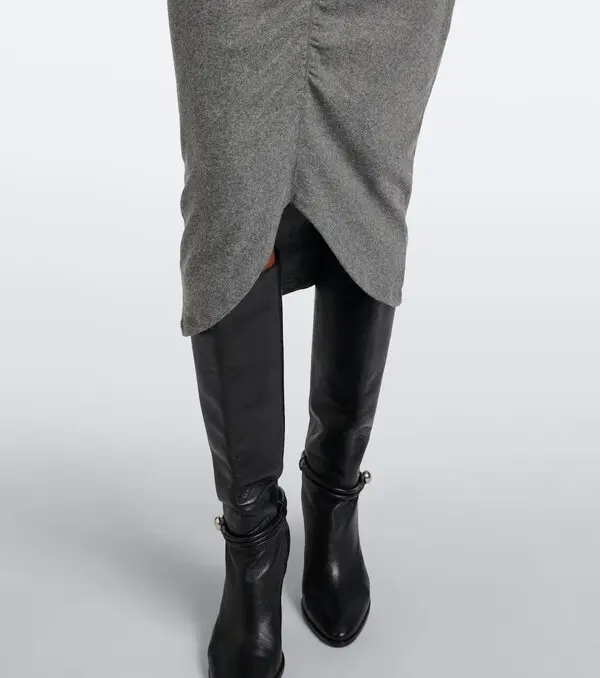 MARANT ETOILE Dyling Ruched Midi Dress