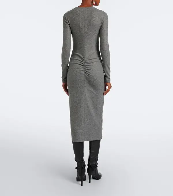 MARANT ETOILE Dyling Ruched Midi Dress