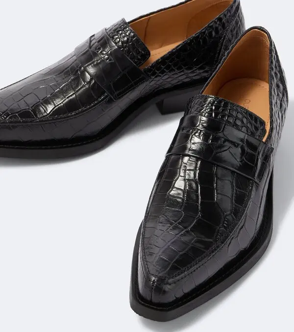Our Legacy Cypher Croc-effect Leather Loafers