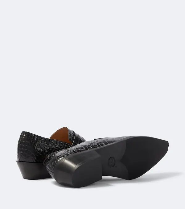 Our Legacy Cypher Croc-effect Leather Loafers