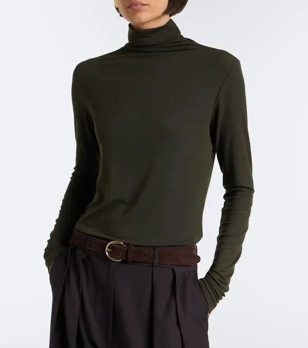 Vince Jersey Turtleneck Top