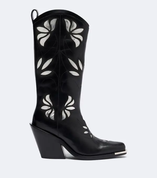 Rabanne Leather Cowboy Boots