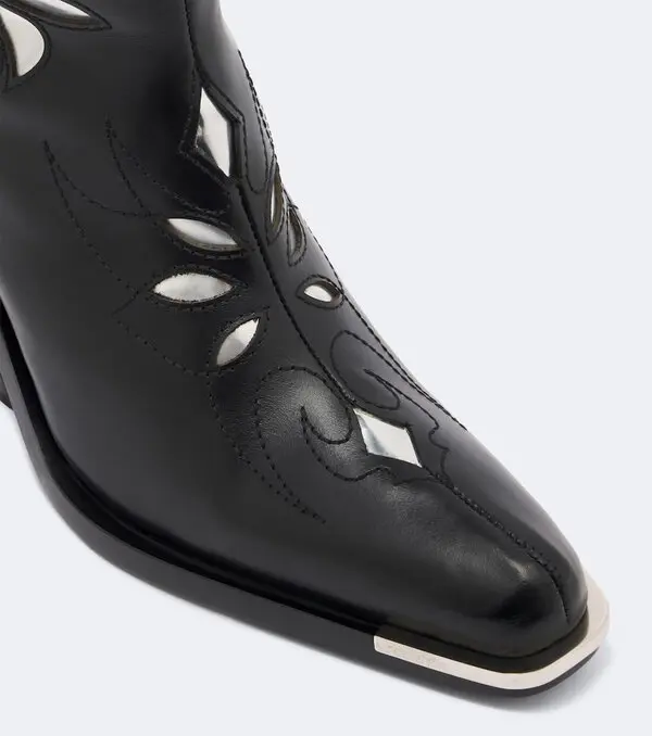 Rabanne Leather Cowboy Boots