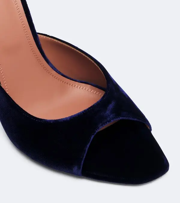 Amina Muaddi Alexa Velvet Mules