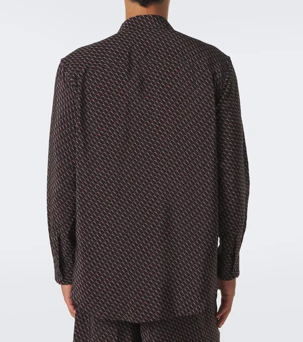 Saint Laurent Cassandre Printed Silk Shirt