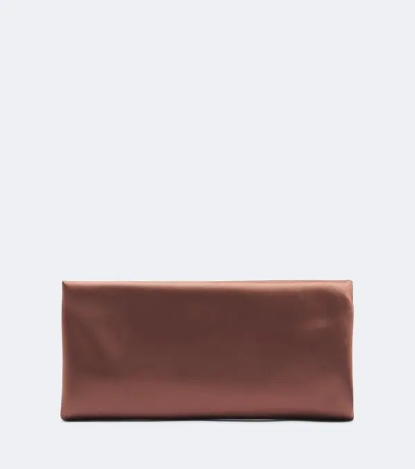 Saint Laurent Evening Clutch With Zipper Closure - Brown