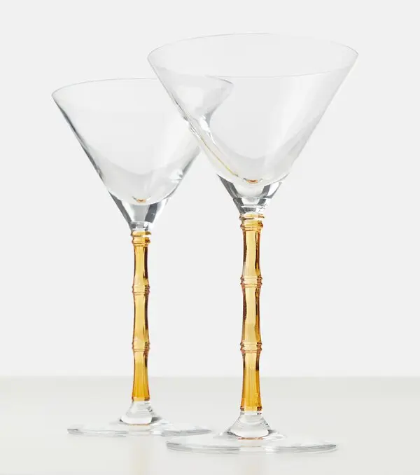 La DoubleJ Bamboo Martini Glasses