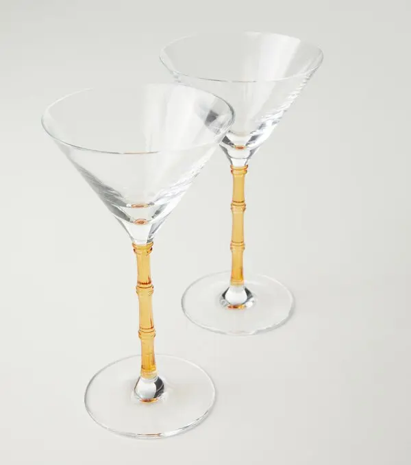 La DoubleJ Bamboo Martini Glasses