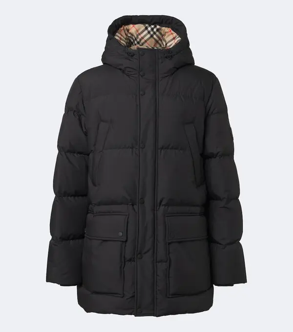 Burberry Check Hooded Down Parka