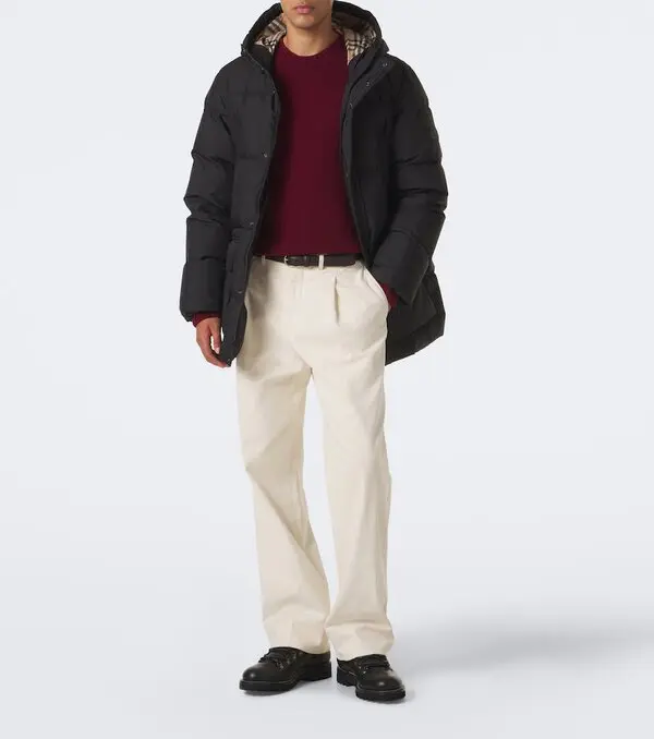 Burberry Check Hooded Down Parka