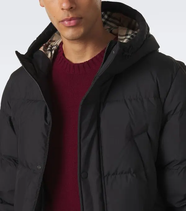 Burberry Check Hooded Down Parka
