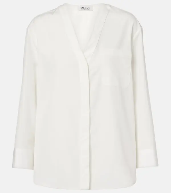 Max Mara Chicca Cotton Poplin Shirt - White