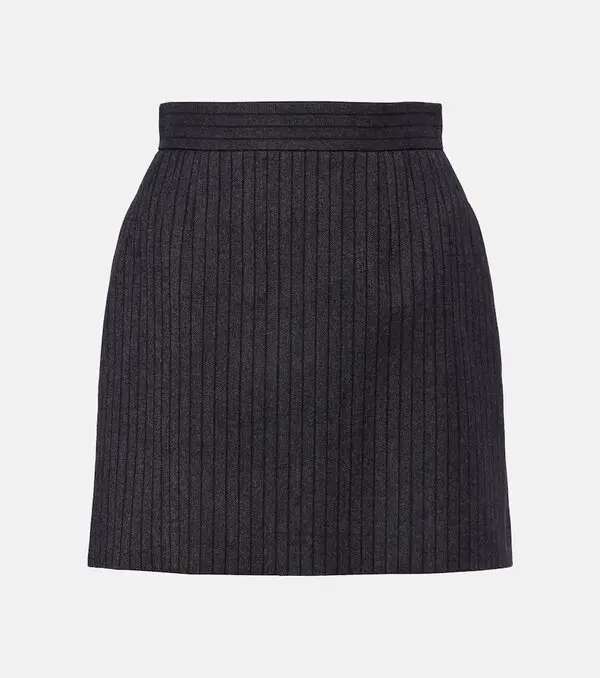 Versace Virgin Wool Twill Miniskirt