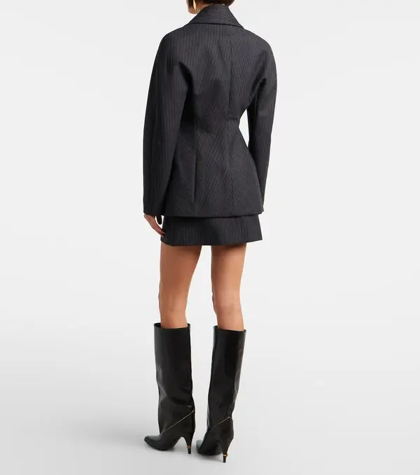 Versace Virgin Wool Twill Miniskirt