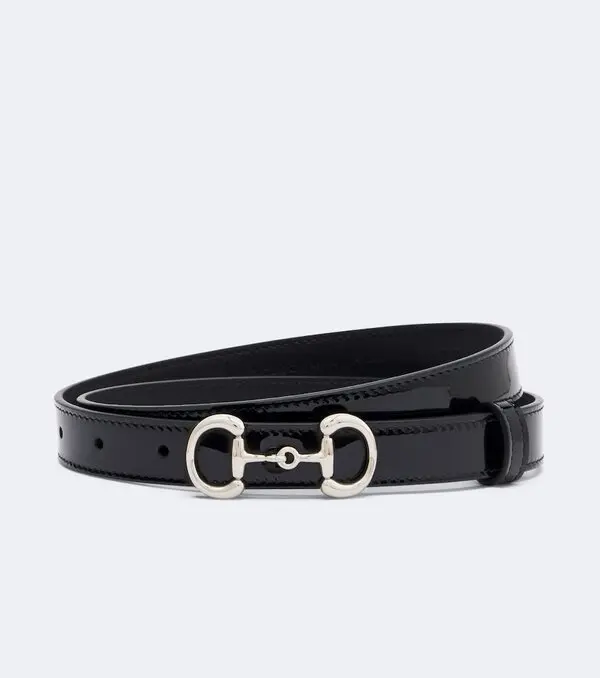Gucci Horsebit Patent Leather Belt