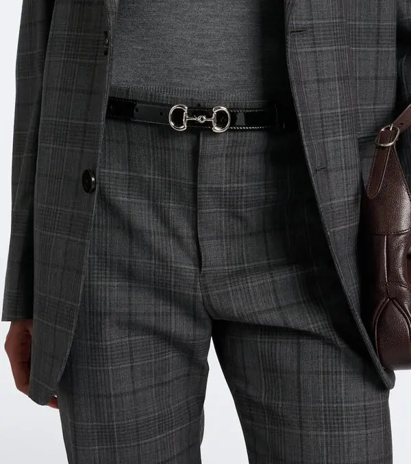 Gucci Horsebit Patent Leather Belt