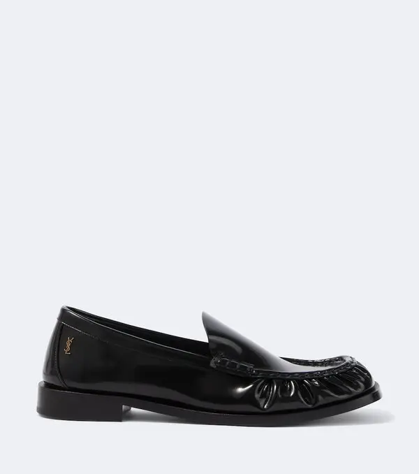 Saint Laurent Theobald Cassandre Leather Loafers