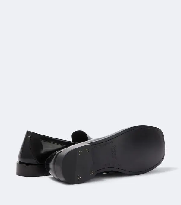 Saint Laurent Theobald Cassandre Leather Loafers