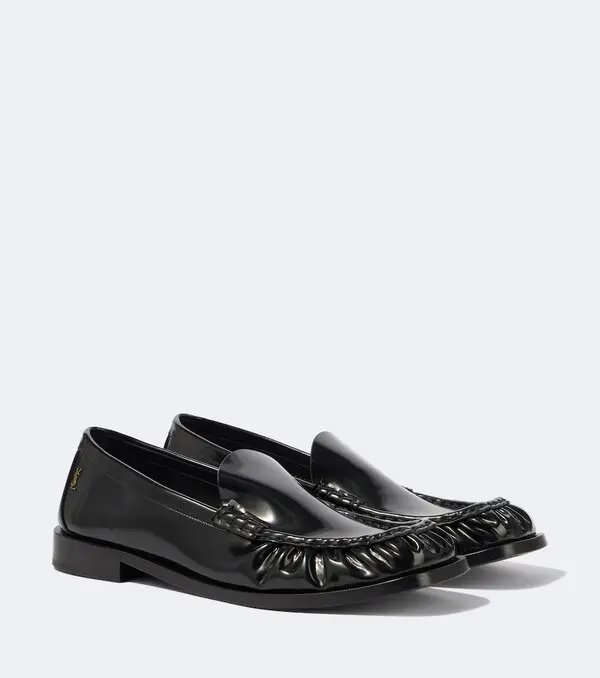 Saint Laurent Leather Loafers - Black