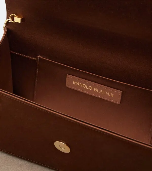 Manolo Blahnik Embellished Satin Clutch