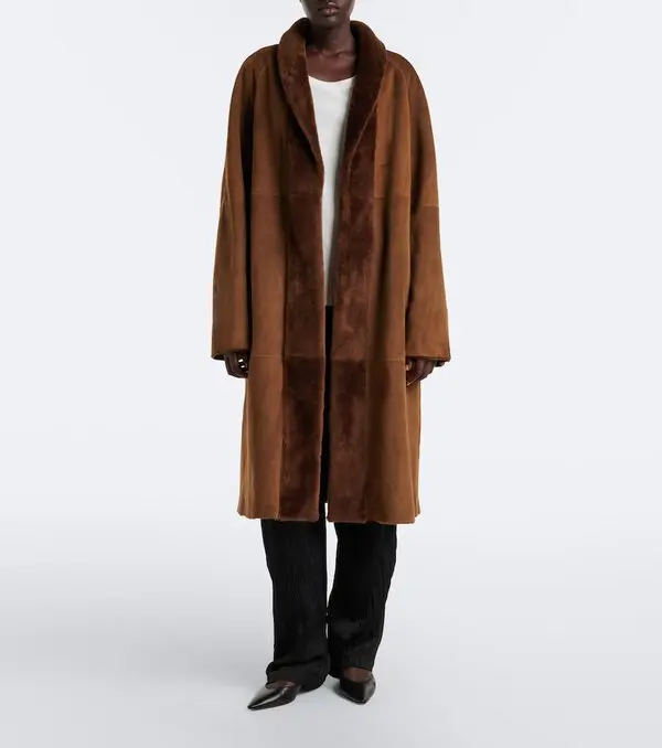 THE ROW Kane Reversible Shearling-lined Suede Coat