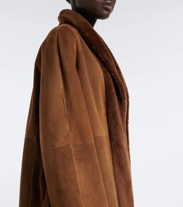 THE ROW Kane Reversible Shearling-lined Suede Coat