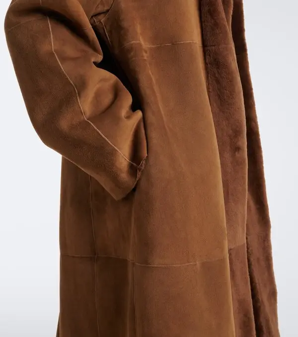 THE ROW Kane Reversible Shearling-lined Suede Coat