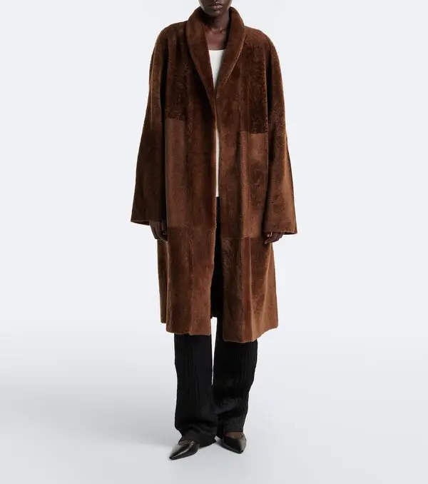 THE ROW Kane Reversible Shearling-lined Suede Coat