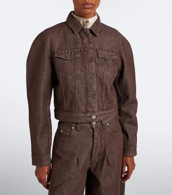 Jacquemus Ovalo Cropped Denim Jacket