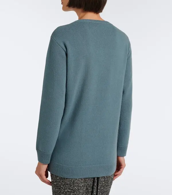 Valentino Garavani Lace-trimmed Virgin Wool Sweater