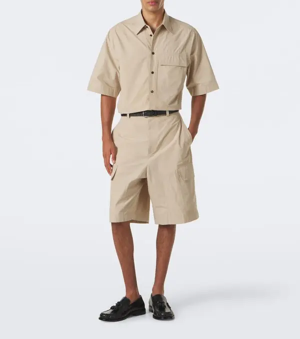Bottega Veneta Cotton Twill Cargo Shorts