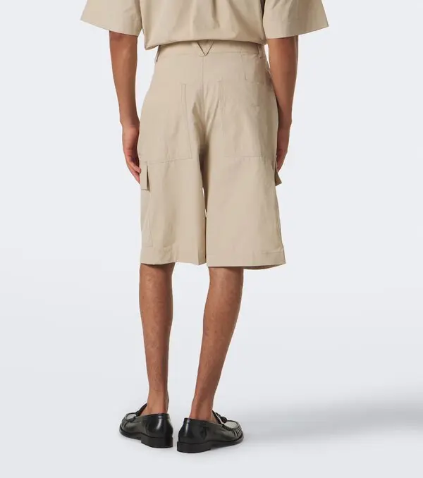 Bottega Veneta Cotton Twill Cargo Shorts