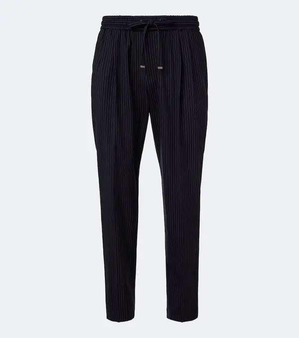 Dolce & Gabbana Pinstripe Wool-blend Straight Pants