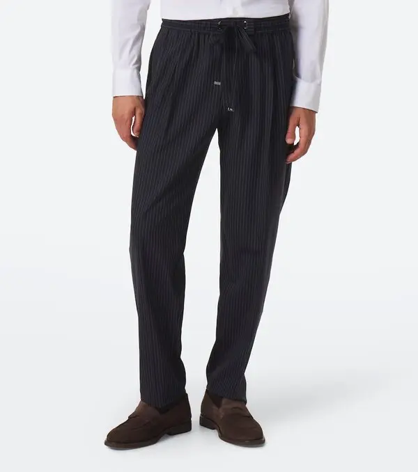 Dolce & Gabbana Pinstripe Wool-blend Straight Pants