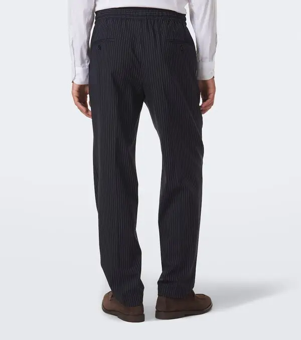 Dolce & Gabbana Pinstripe Wool-blend Straight Pants