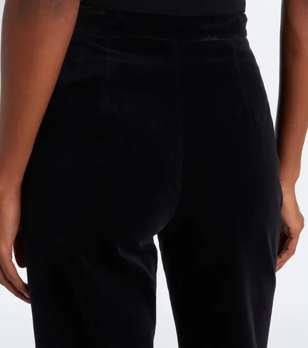 Costarellos Avice Cotton Velvet Flared Pants