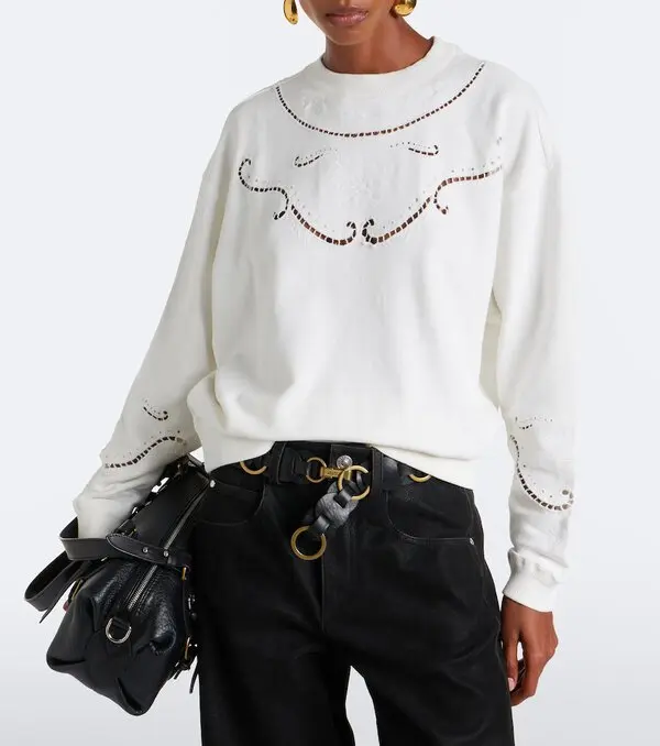 MARANT ETOILE Embroidered Cotton Sweatshirt
