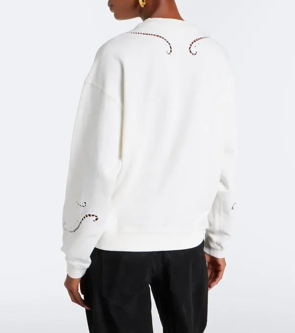 MARANT ETOILE Embroidered Cotton Sweatshirt