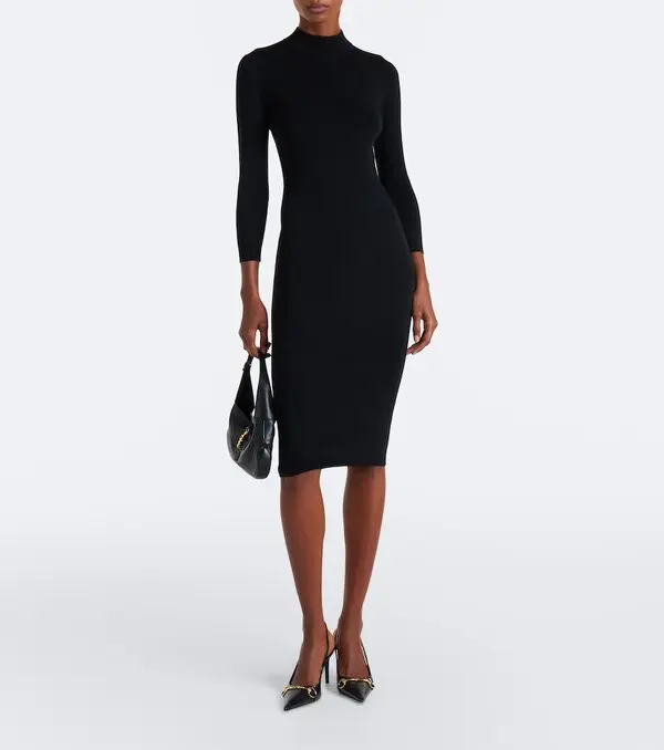 Gucci Horsebit Wool Midi Dress