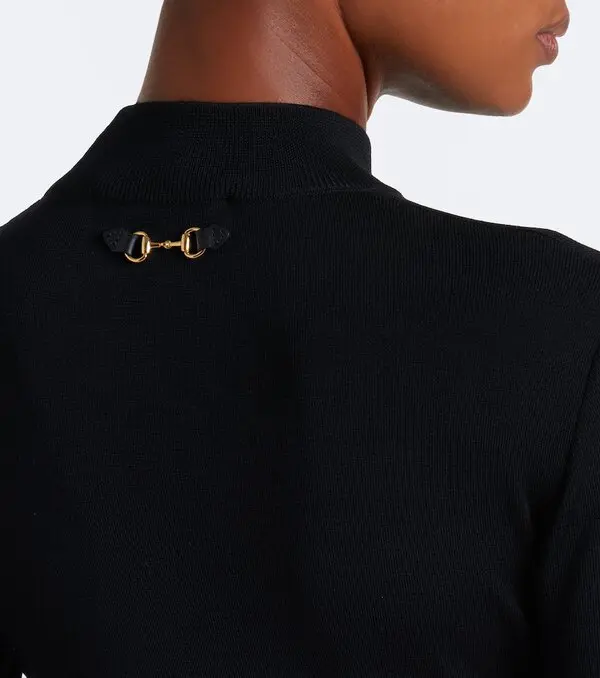 Gucci Horsebit Wool Midi Dress
