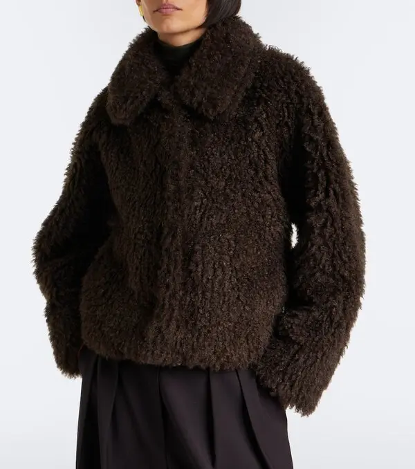 Vince Cropped Bouclé Blouson Jacket
